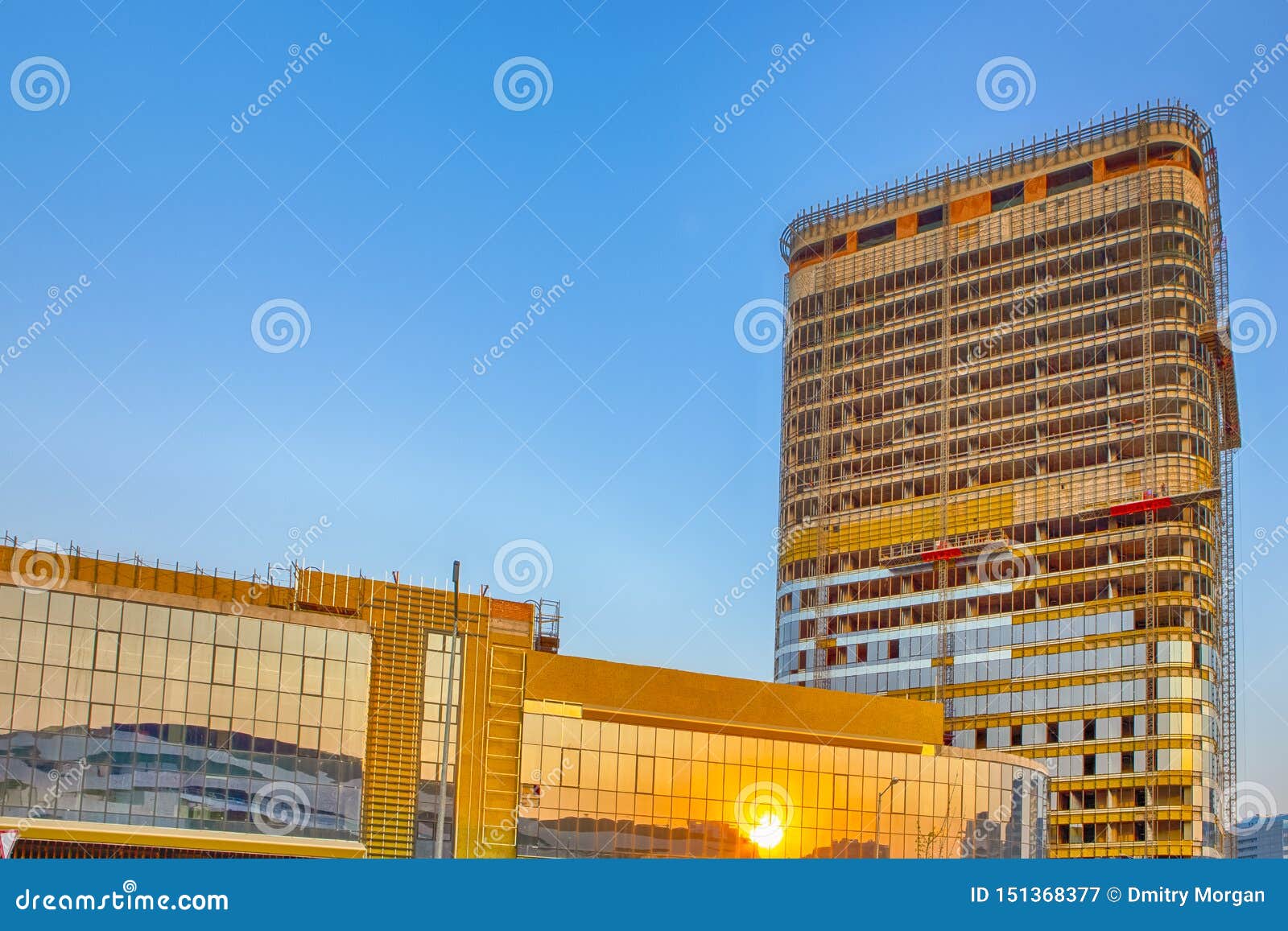 Modern Bulding Construction Site with New House Structure Stock Image ...