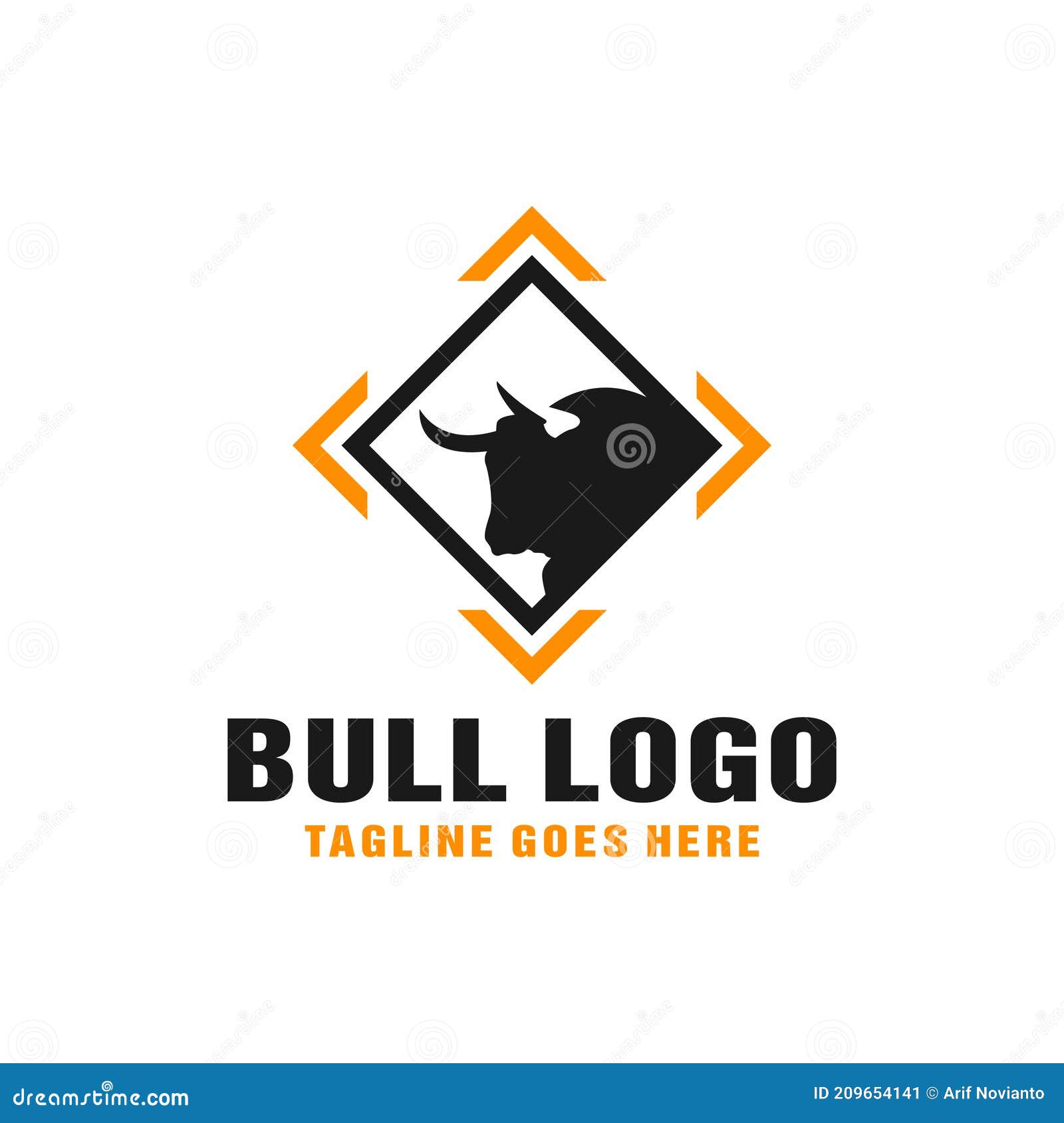 Modern bull animal logo stock vector. Illustration of mascot - 209654141