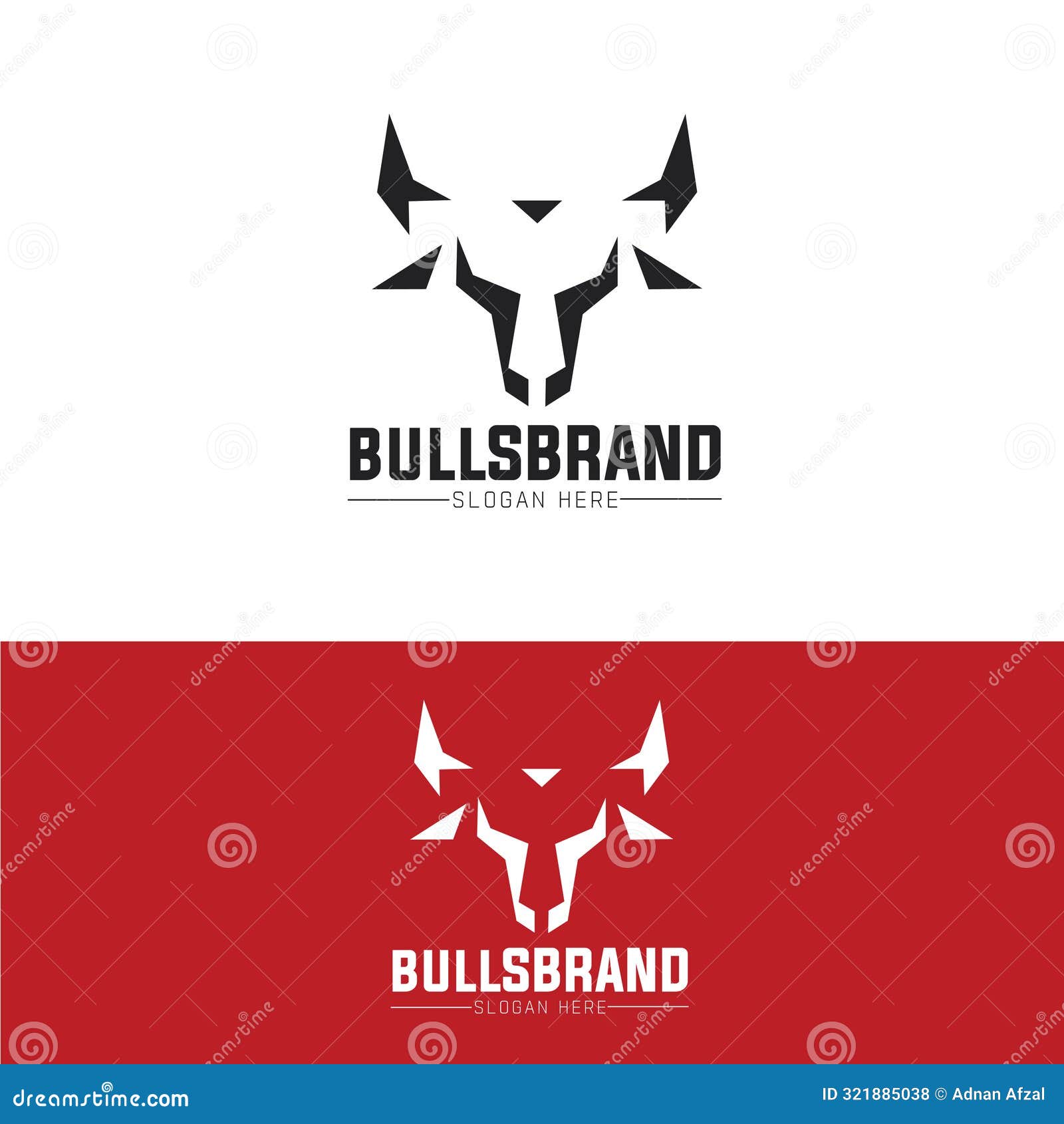 Modern Bull Brand Logo Design Template Vector Stock Vector ...