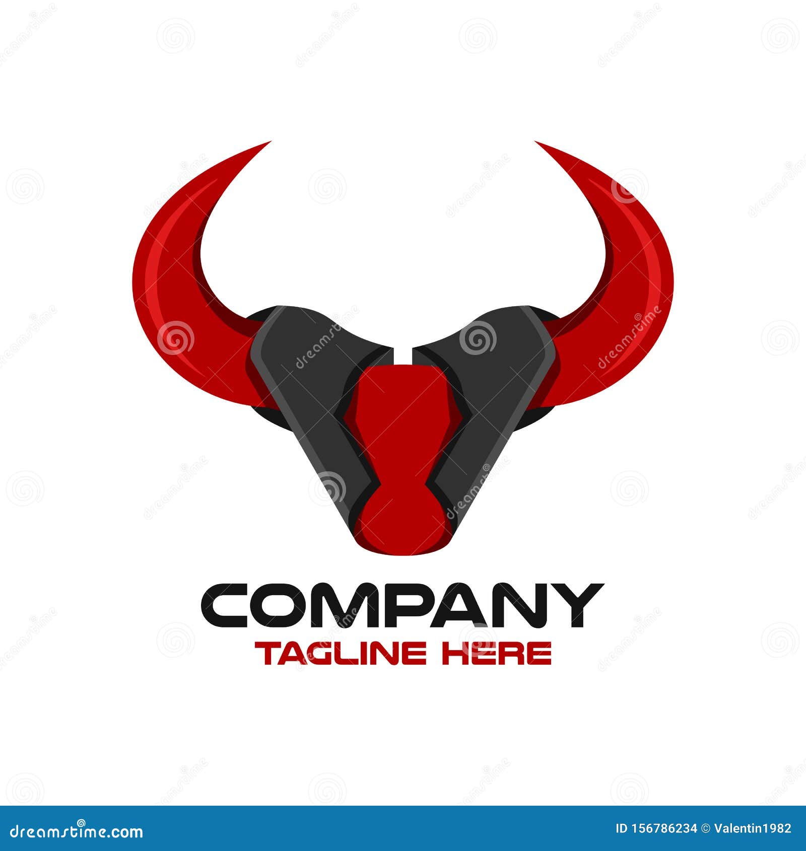 Modern Bull Head Logo. Vector Illustration Stock Vector - Illustration ...