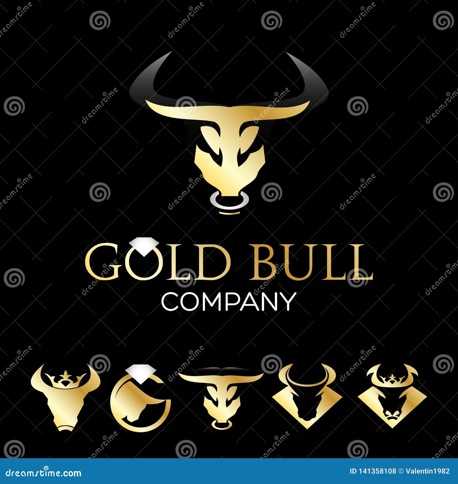 Modern Bull Logo. Vector Illustration. Stock Vector - Illustration of ...