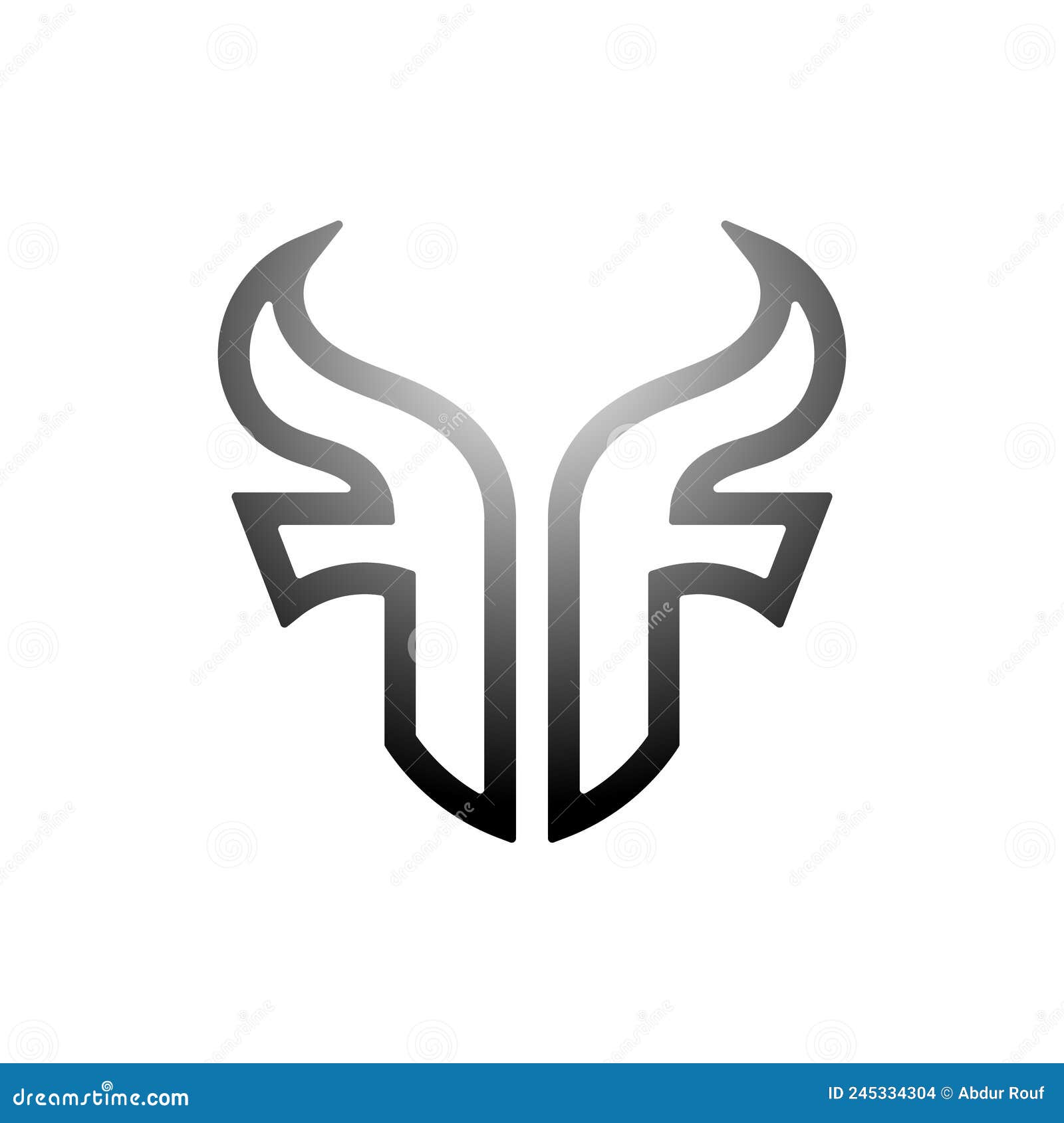 Modern bull logo design stock vector. Illustration of modern - 245334304