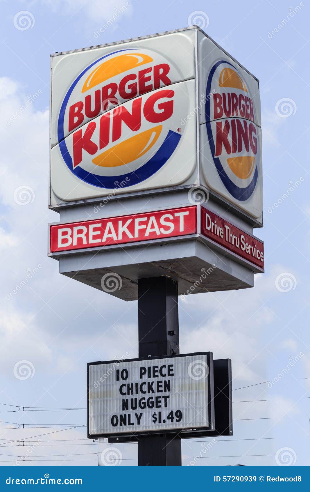 Modern Burger King Restaurant Sign Editorial Stock Image - Image of ...