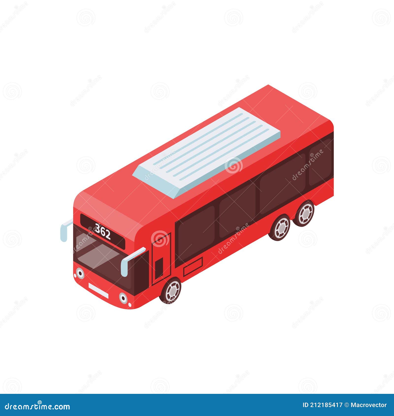 Modern Bus Isometric Composition Stock Vector - Illustration of urban ...