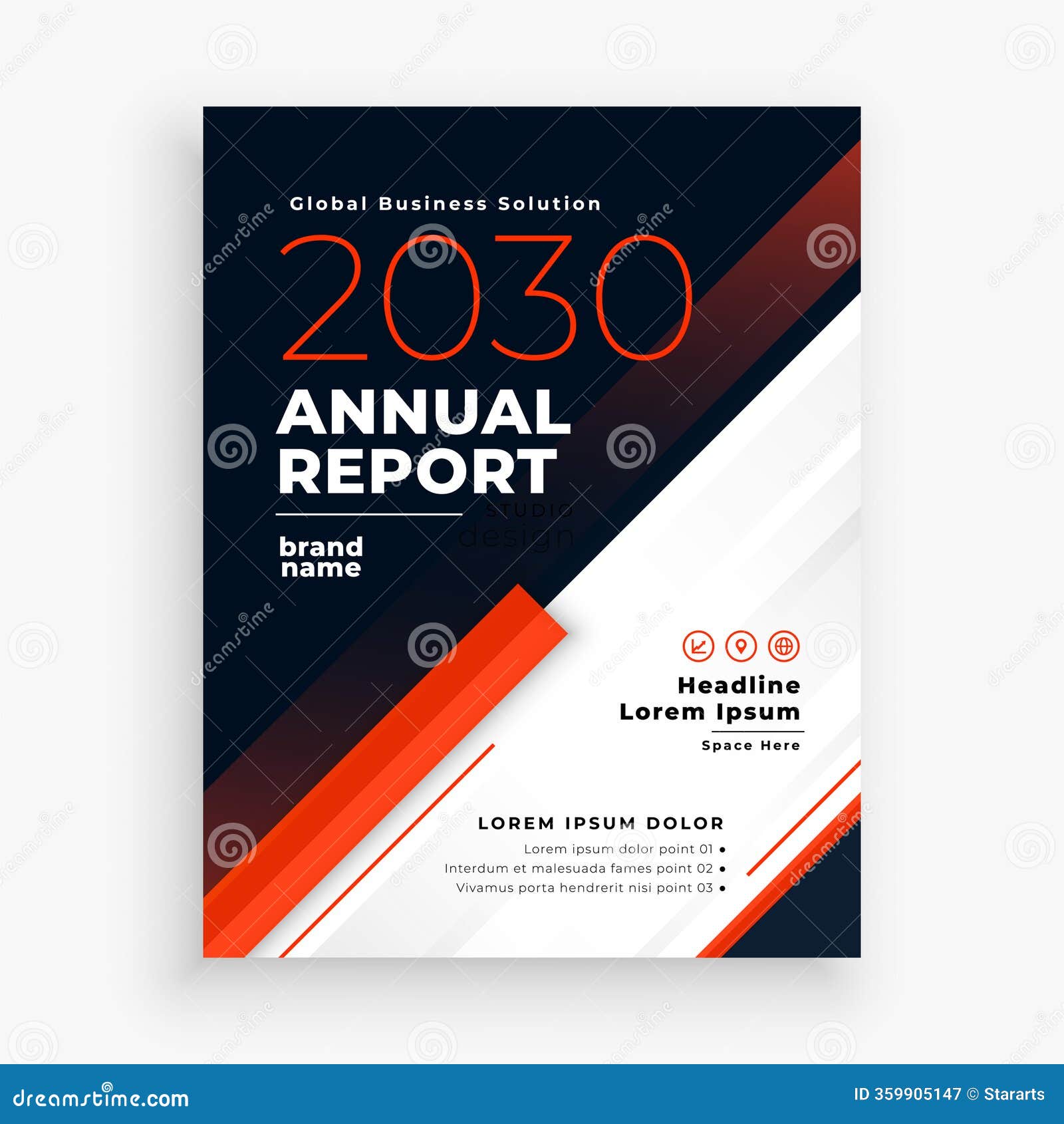 Modern Business Annual Report Catalog Layout a A4 Page Brochure Stock ...