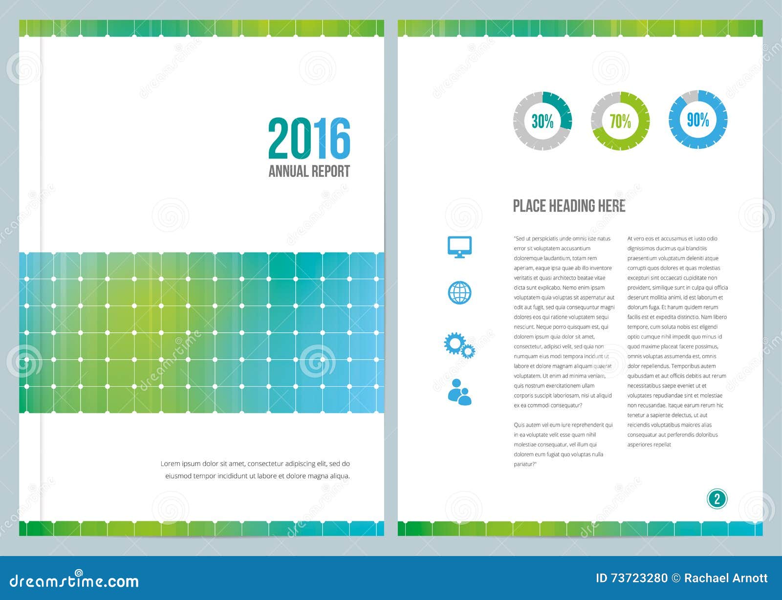 Modern Business Annual Report Cover Design Stock Vector - Illustration ...