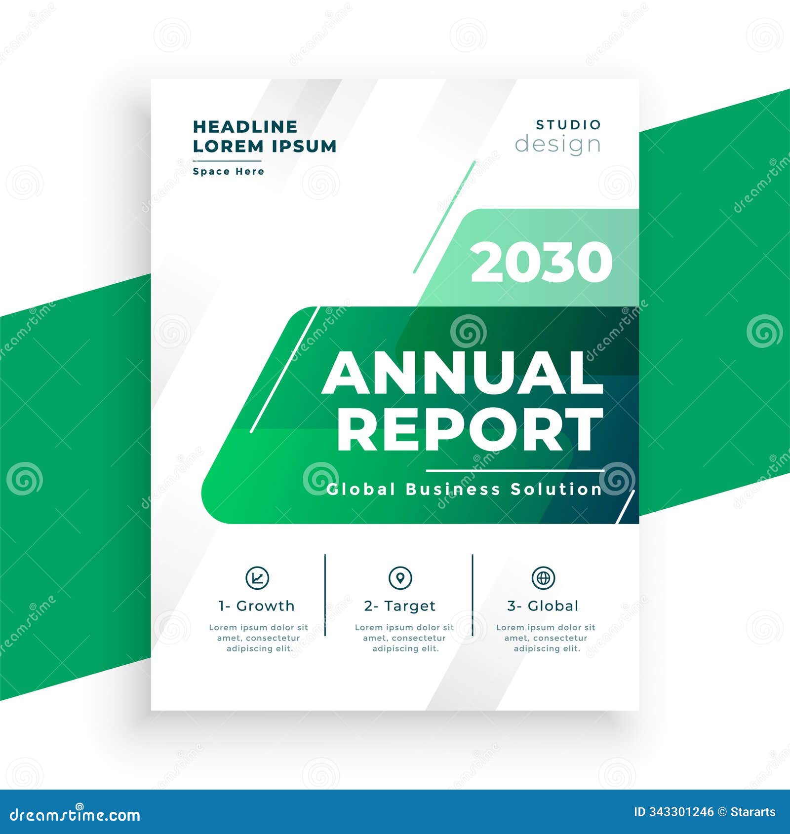 Modern Business Annual Report Flyer for Catalog Cover Page Stock ...