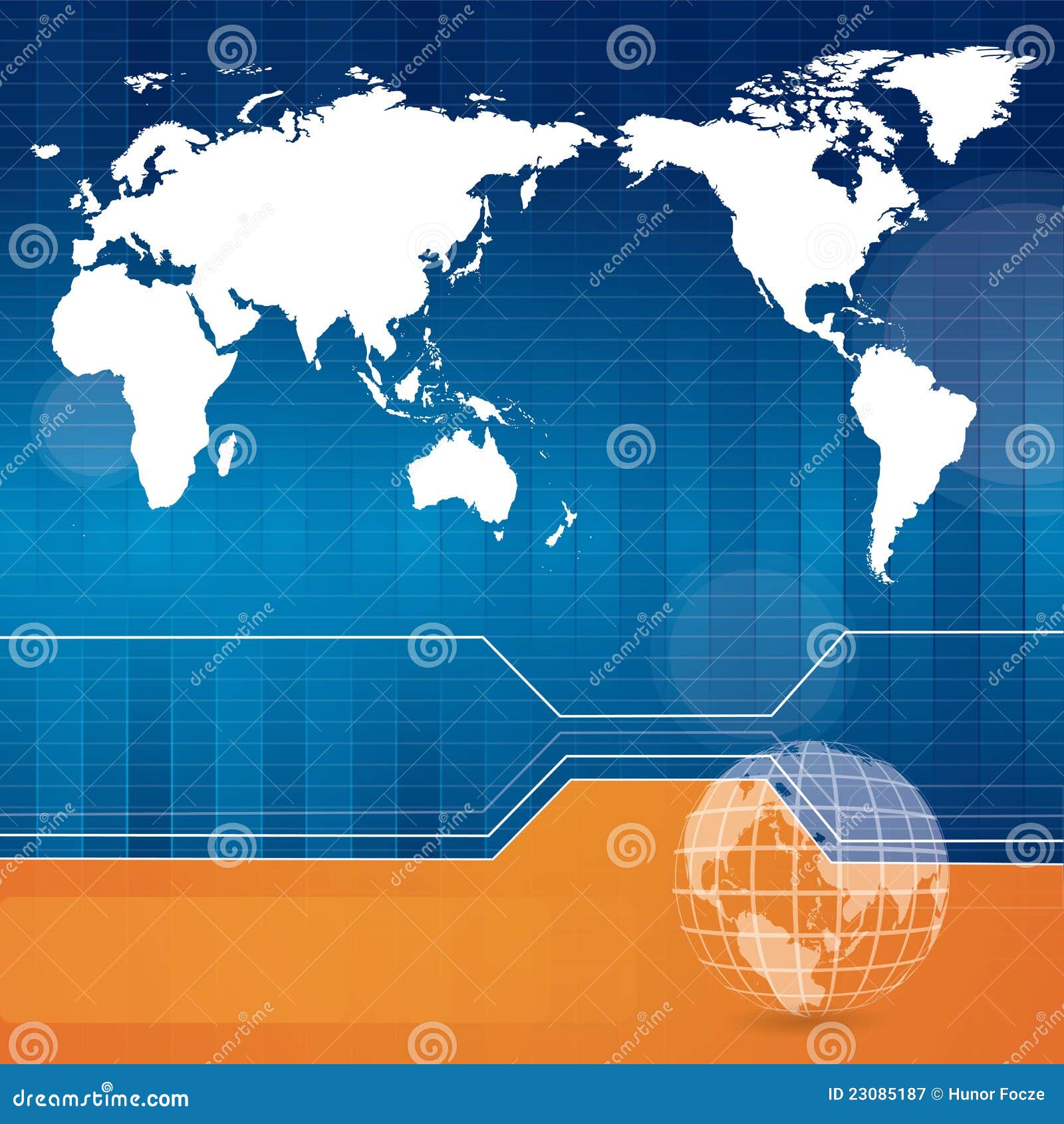 Modern Business Background with Map Stock Vector - Illustration of bank ...
