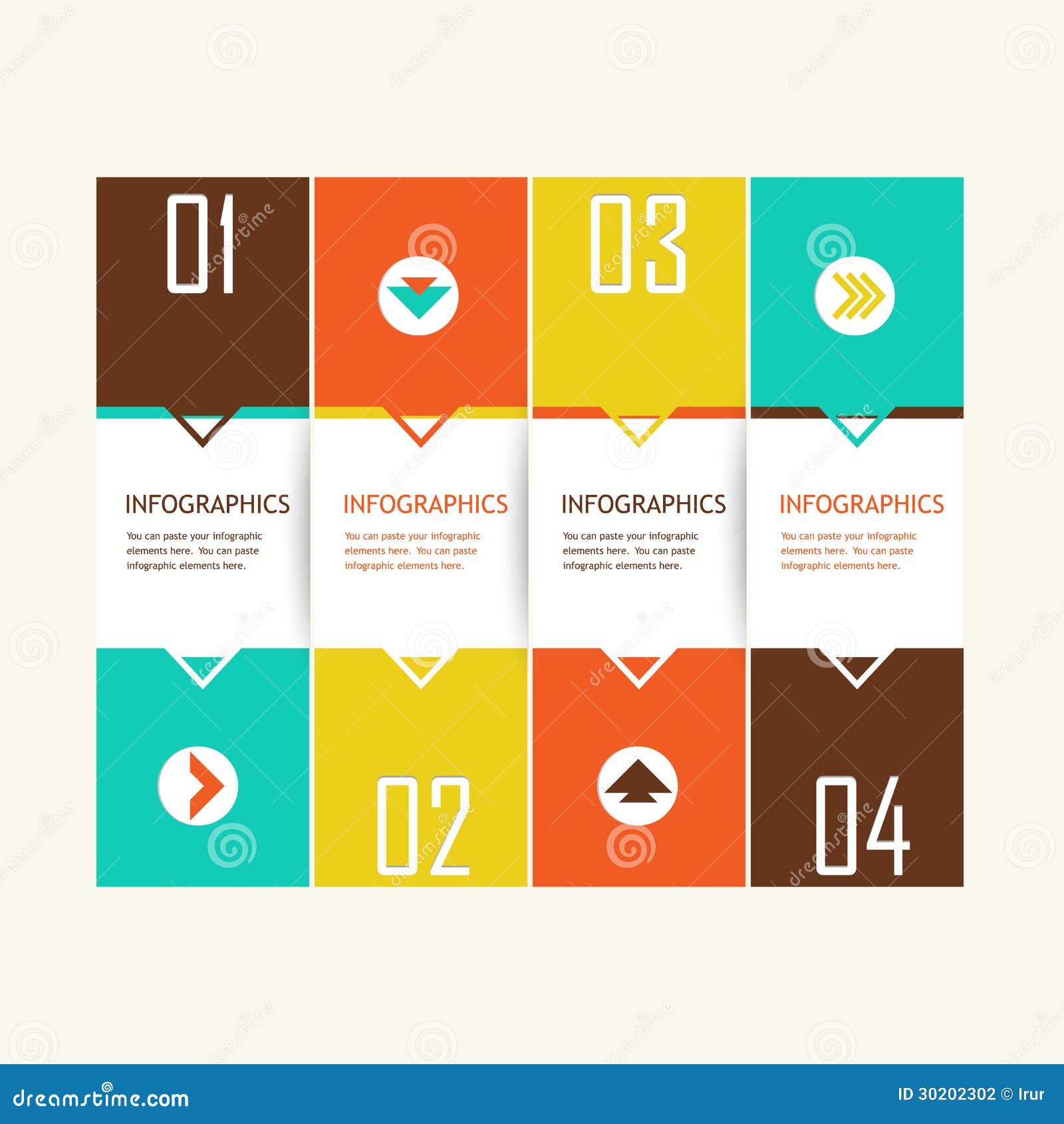 Modern Business Bright Infographic Template Stock Vector - Illustration ...