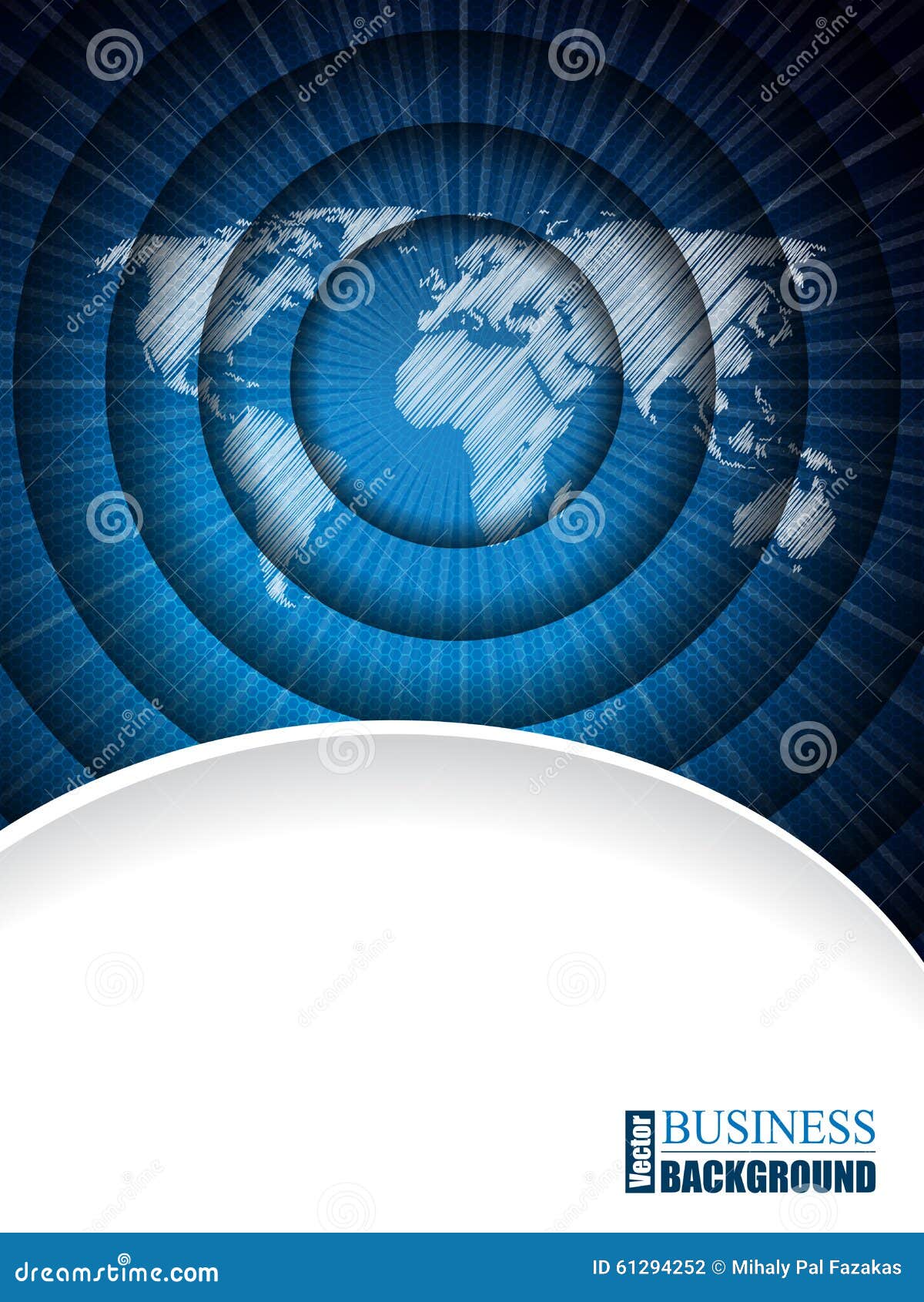 Modern Business Brochure with World Map in Ripple Effect Stock ...