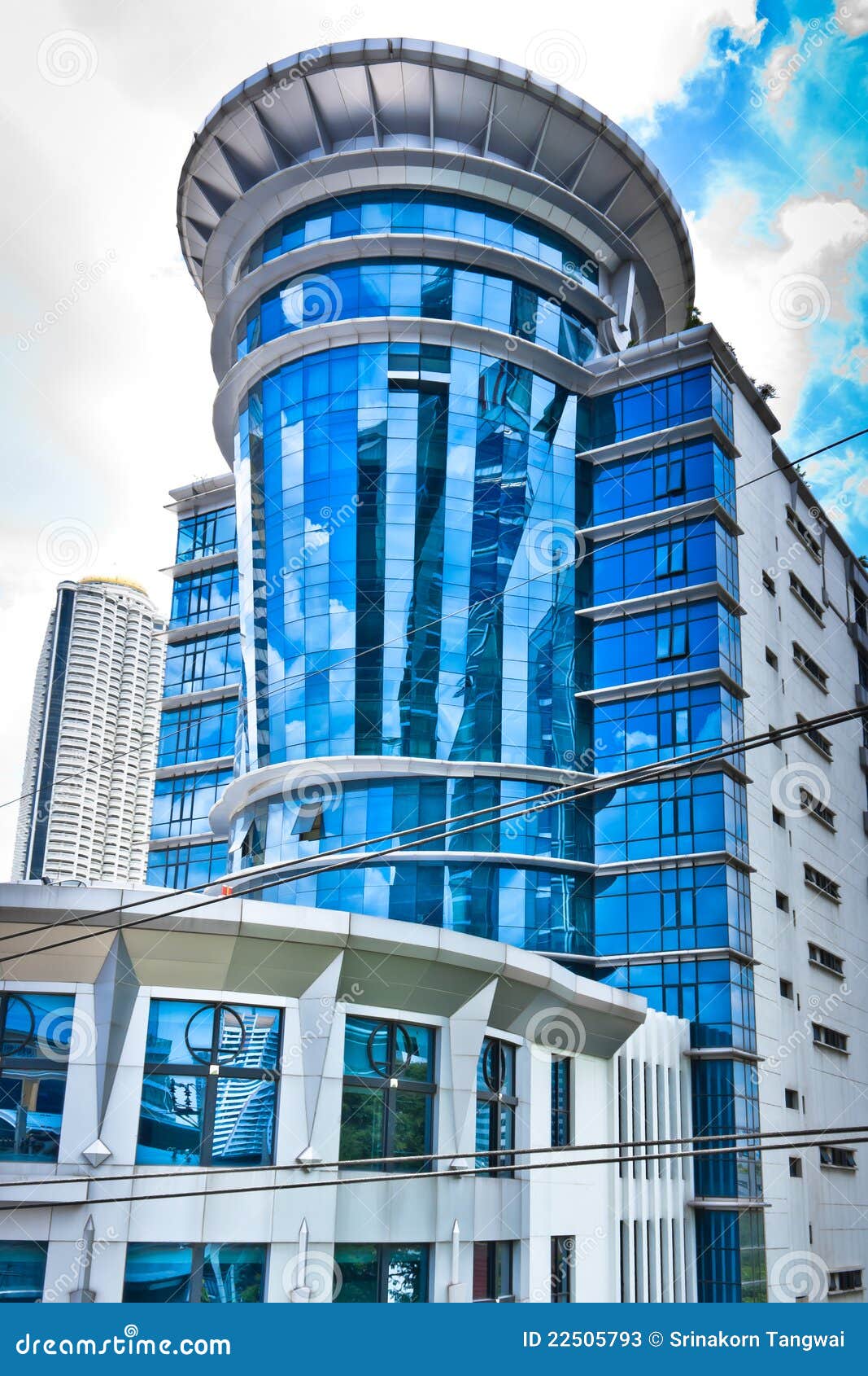 Modern business building stock image. Image of architectural - 22505793