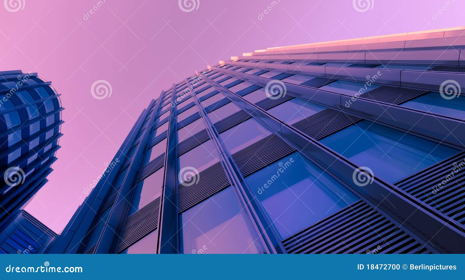 Modern Business Building with Reflection Stock Photo - Image of light ...