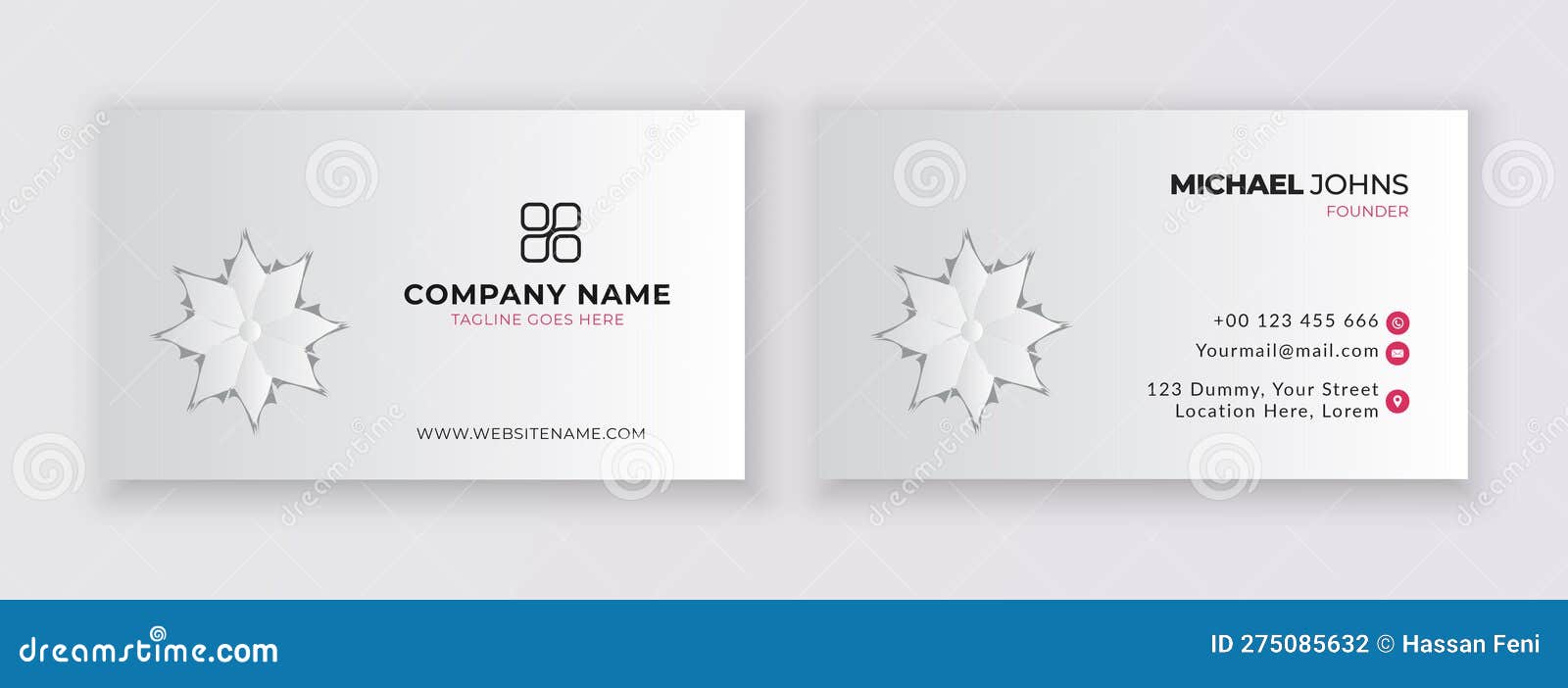 Modern Business Card Design. Simple and Clean Visiting Card Vector ...