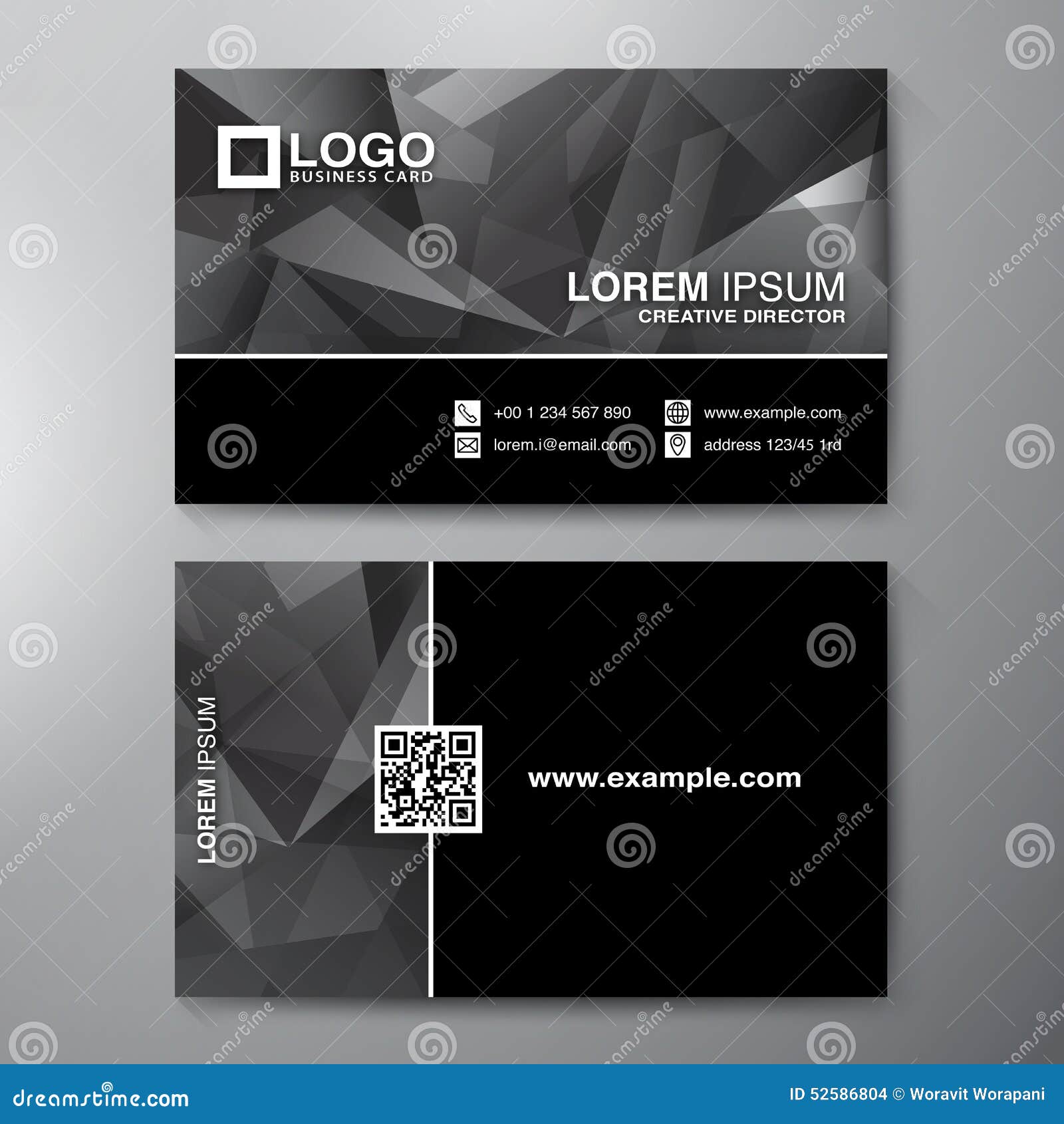 Business Card Layout, Vector Template. Modern Minimal Design Style ...