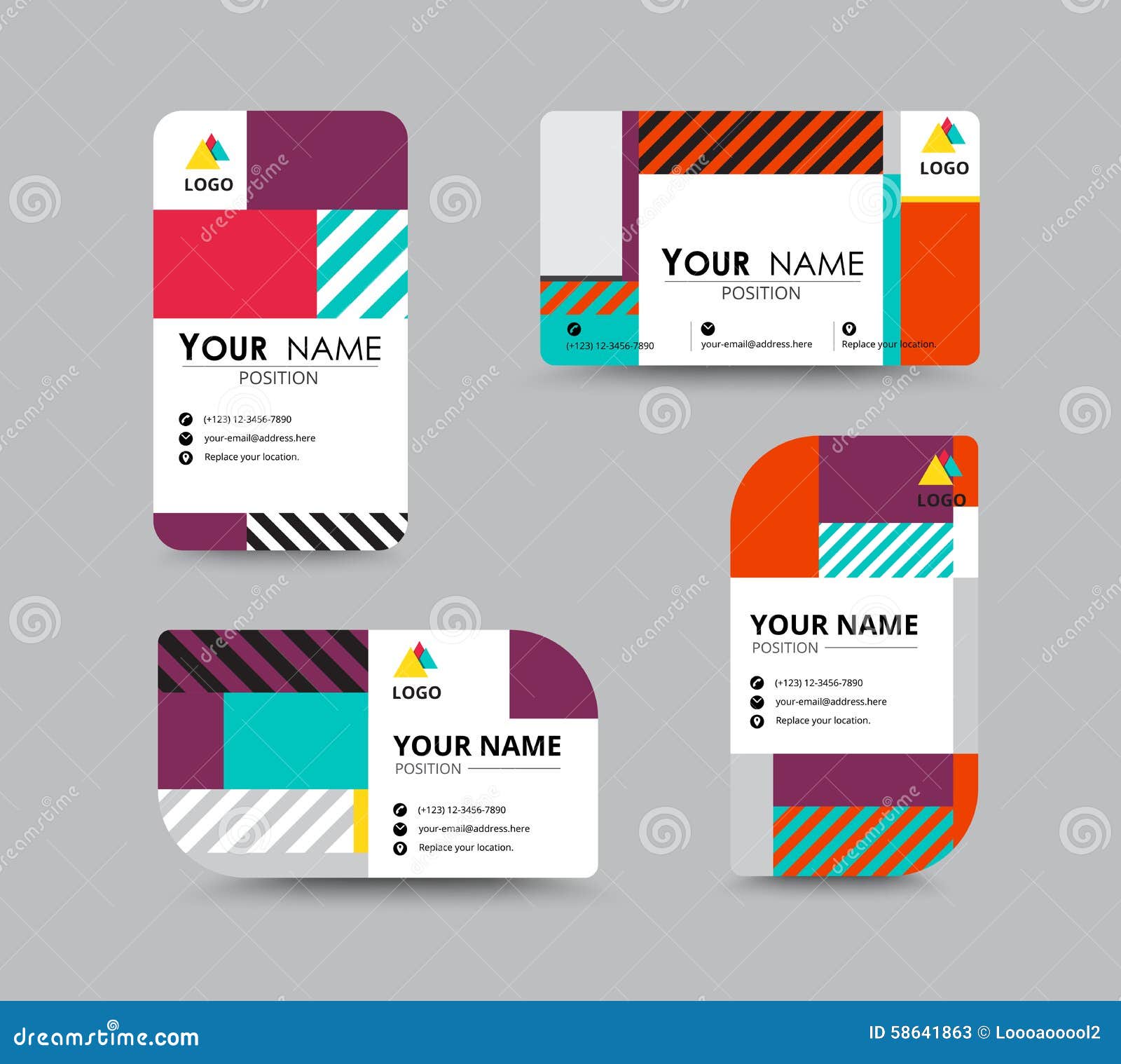 Modern Business Card and Name Card Design. Stock Vector - Illustration ...