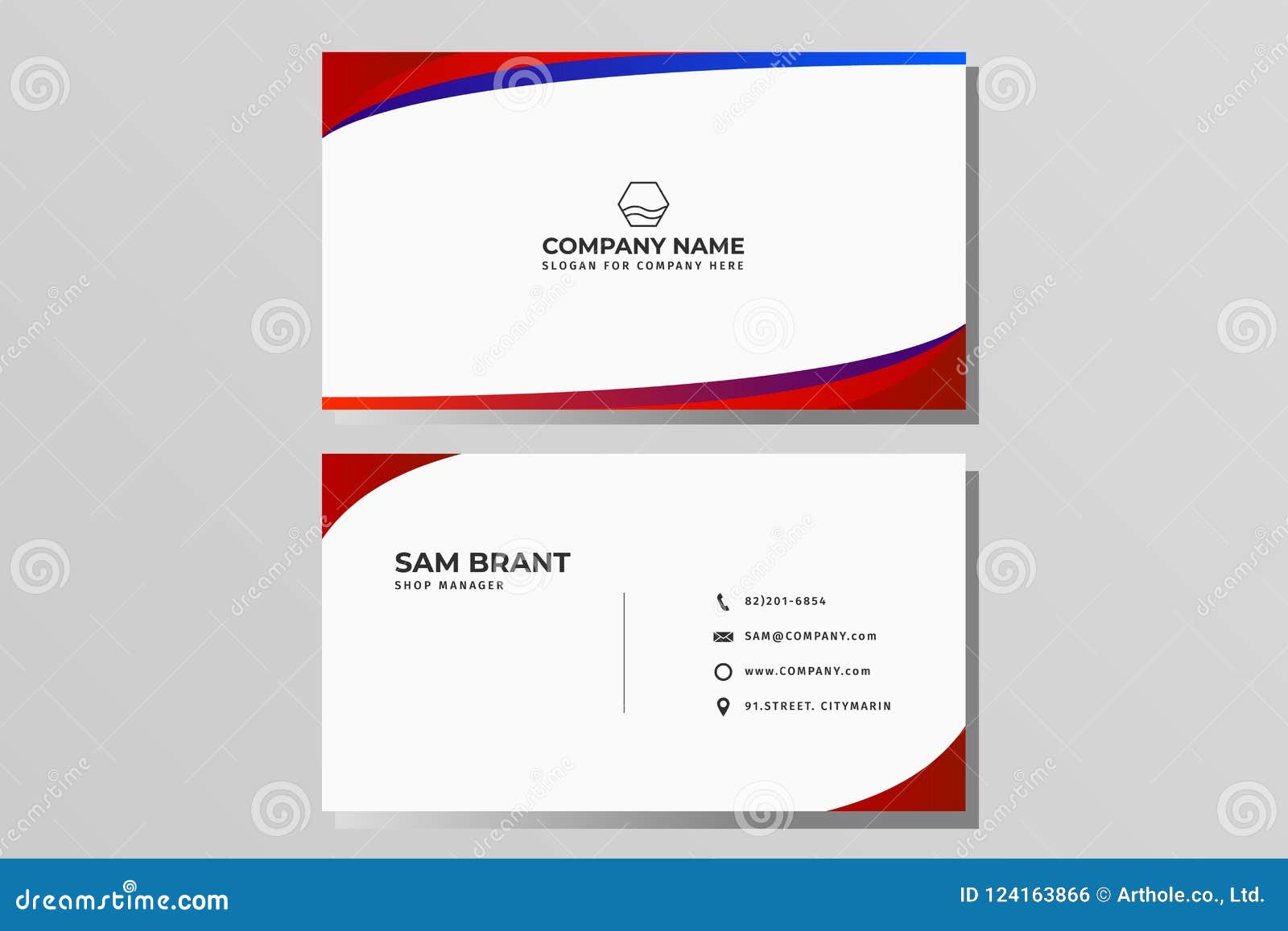 Modern Business Card Name Card Design Template Stock Vector ...
