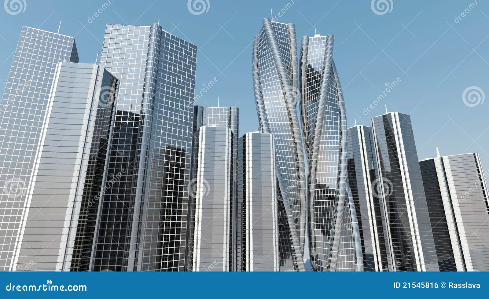 Modern Business Center stock illustration. Illustration of cityscape ...