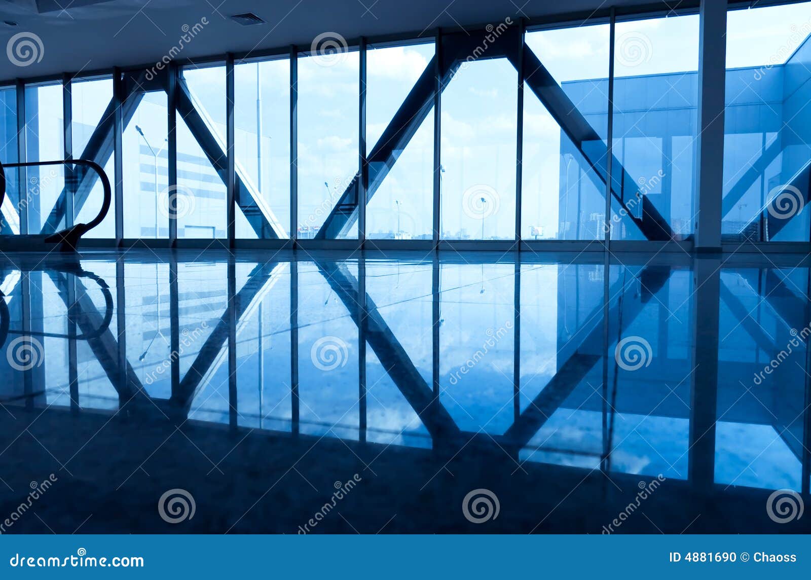Modern Business Center Interior Stock Photo - Image of hall ...
