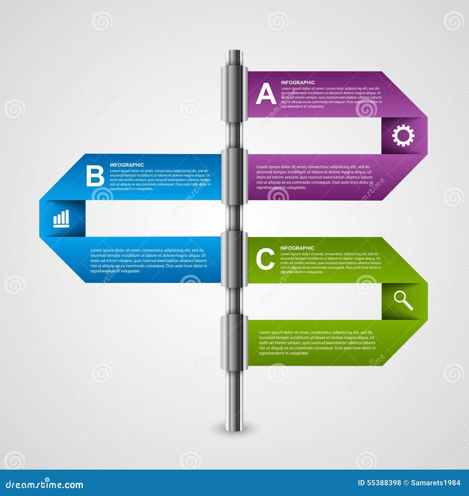 Modern Business Charts and Graphs Options Banner for Infographics or ...