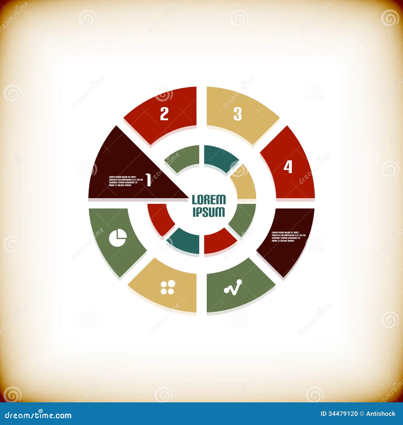 Modern Business Circle Infographics Stock Vector - Illustration of ...