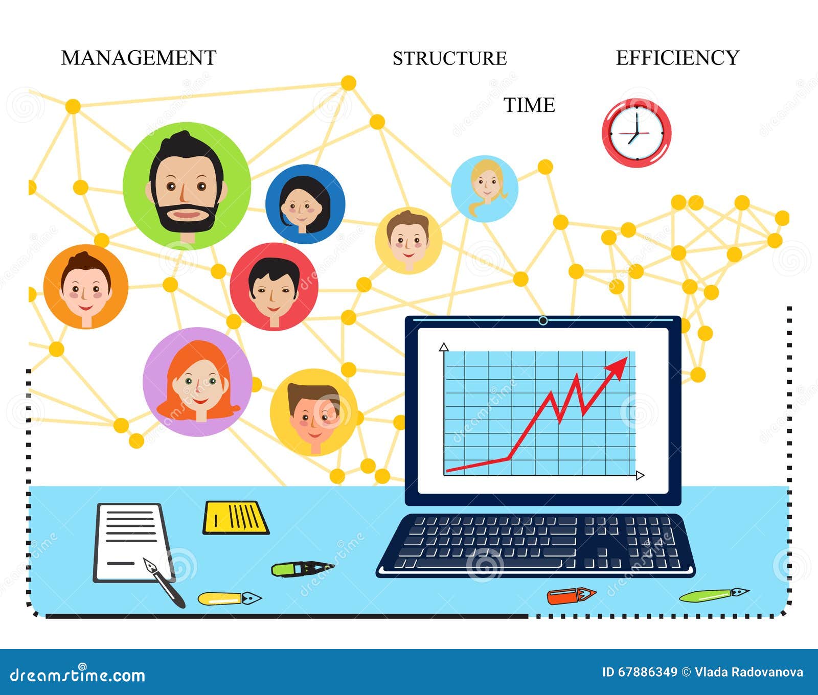 Modern Business Concept, Team Stock Illustration - Illustration of ...