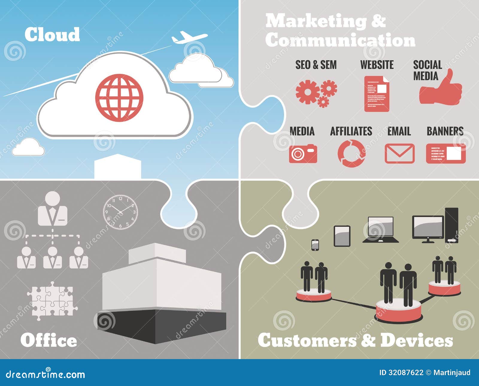 Modern Business Environment Stock Illustration - Illustration of ...