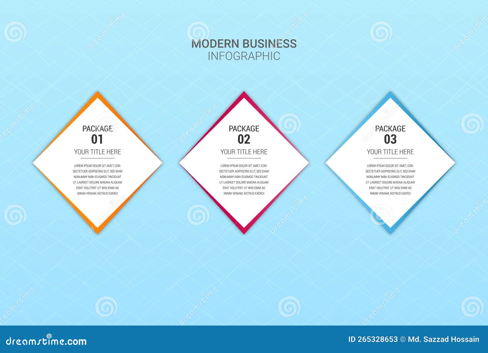 Modern Business Explainer Infographic Steps Template Stock Vector ...