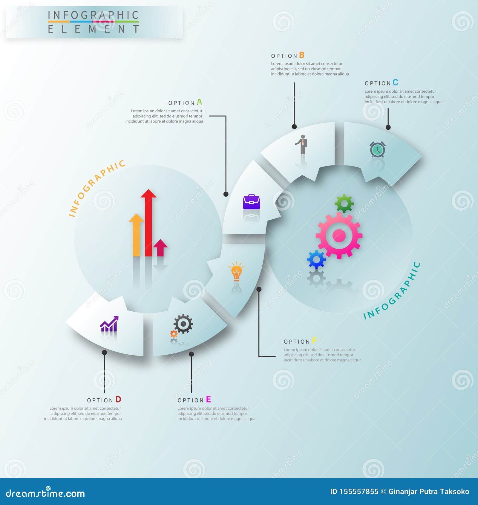 Modern Business Infographic Elements with 3D Icon Stock Vector ...