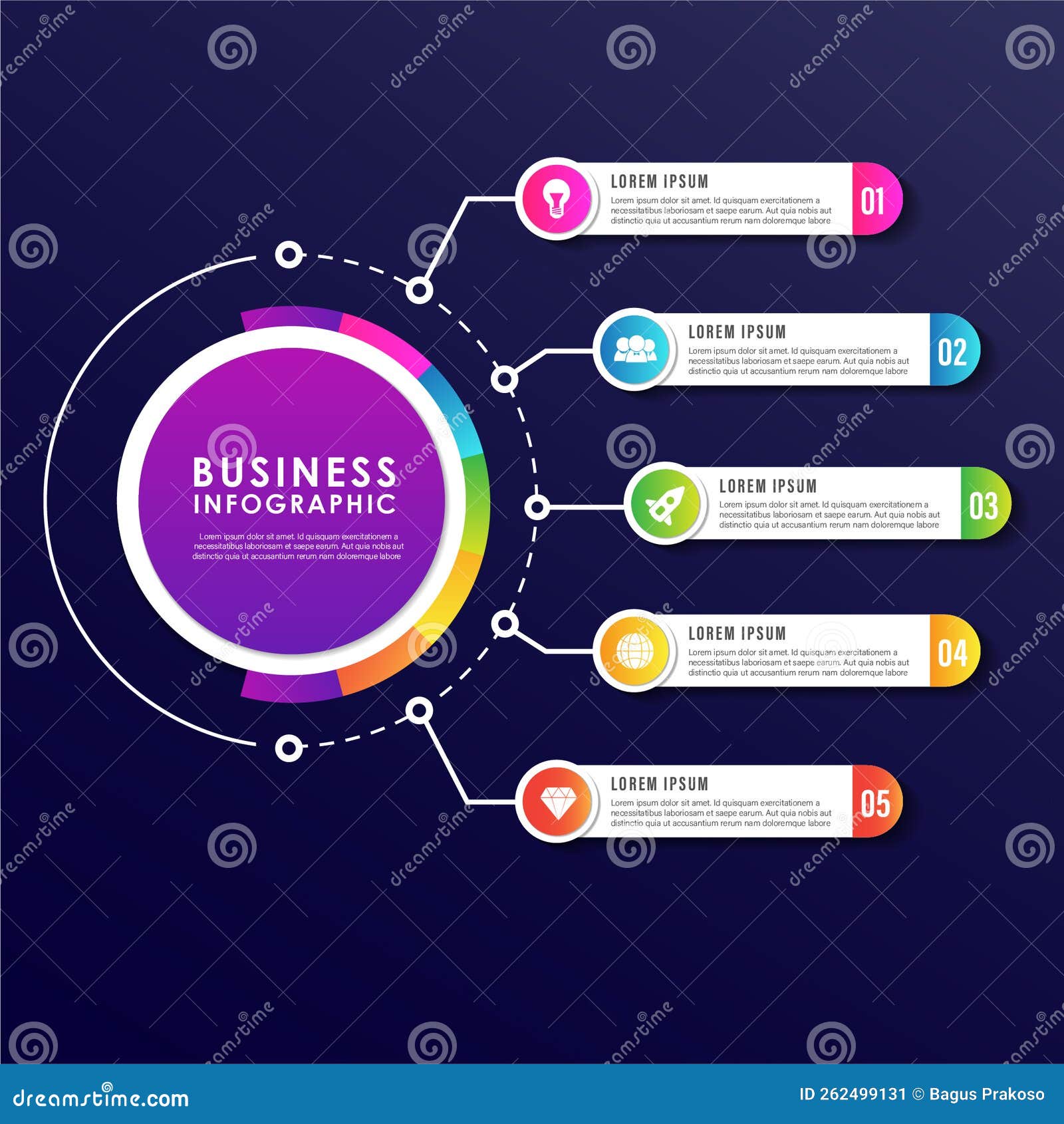 Modern Business Infographic Steps Template Background Design Stock ...