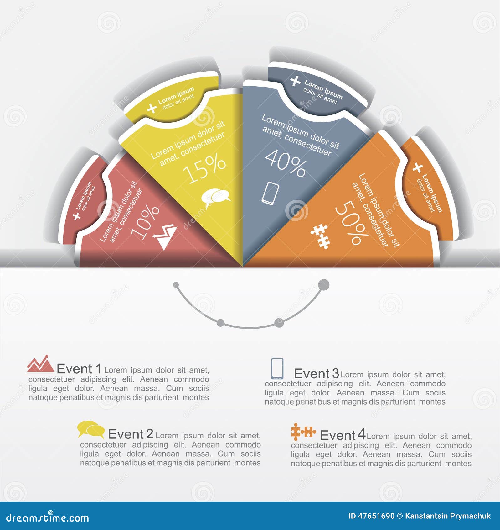 Modern Business Infographics Circle Layout. Vector Stock Vector ...