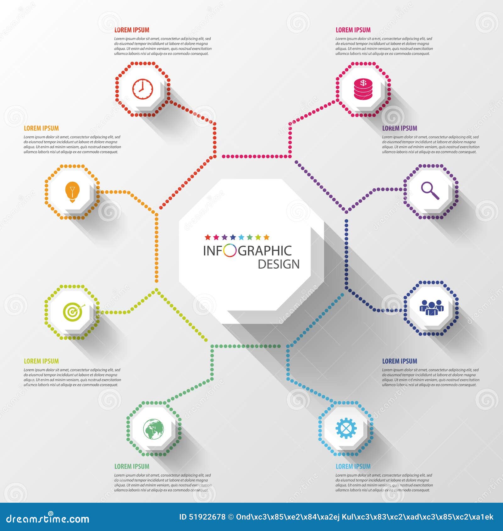 Modern Business Infographics Octagon. Vector Illustration Stock Vector ...