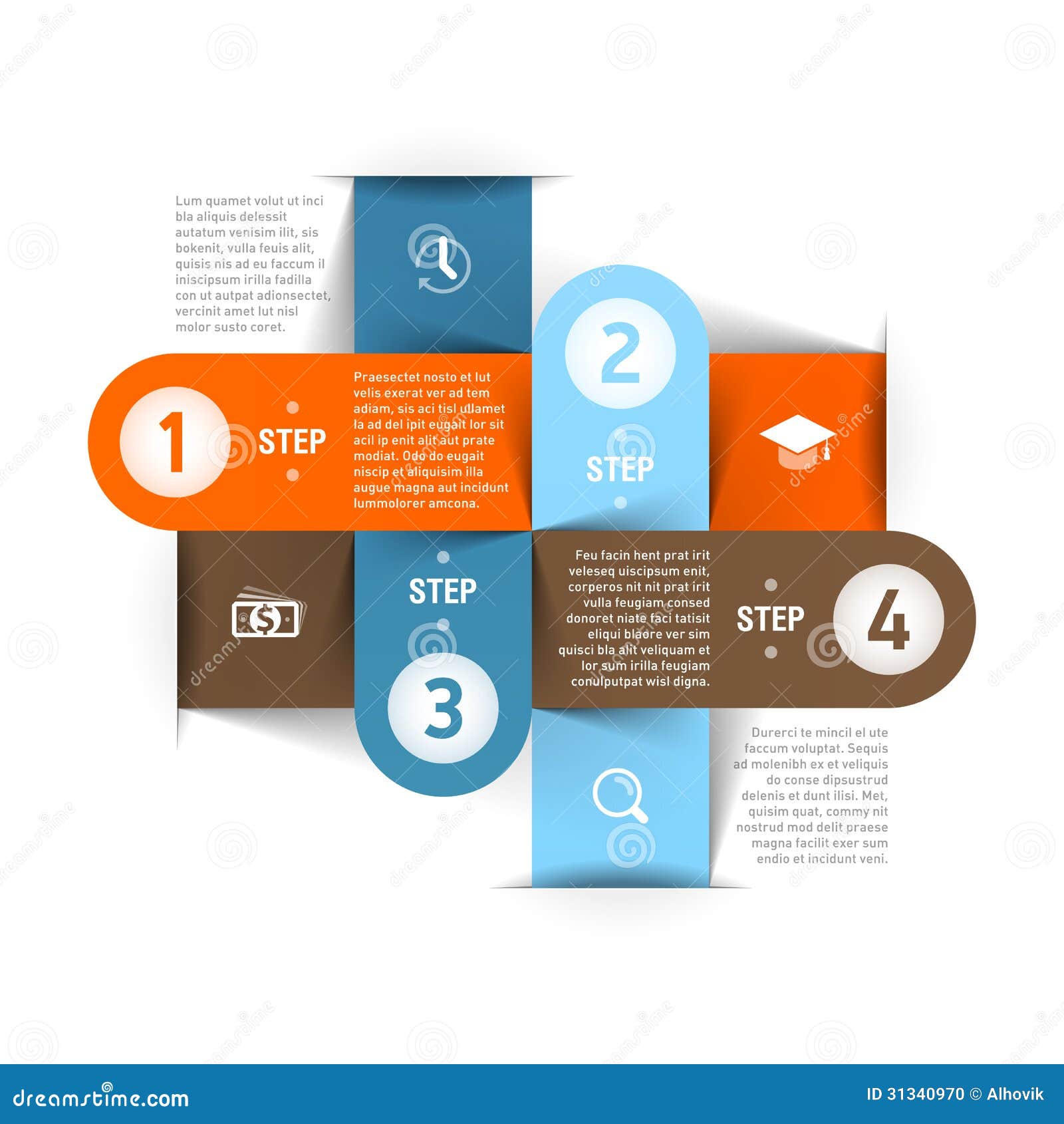 Infographics Template With World Map And Line Art Graphs, Charts. Data ...