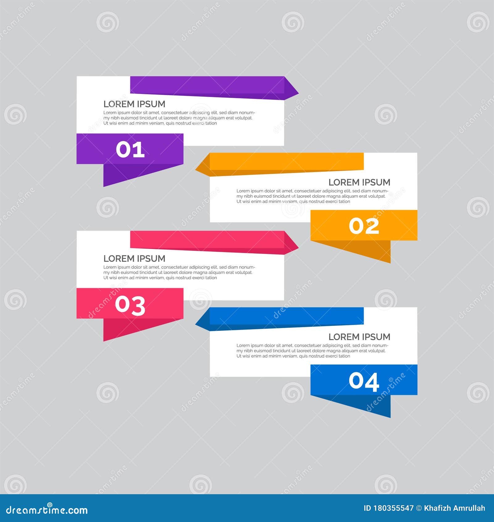 Modern Business Infographics Template with 4 Steps, Options. Info ...