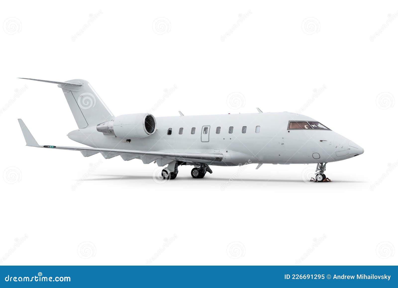 Modern Business Jet Isolated on White Background Stock Image - Image of ...