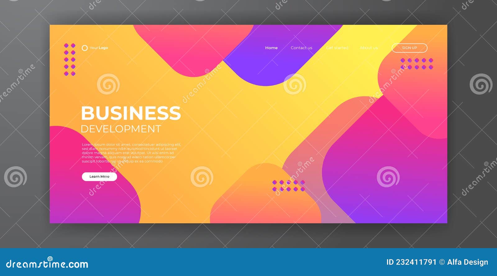 Modern Business Landing Page Abstract Background. Web Background ...