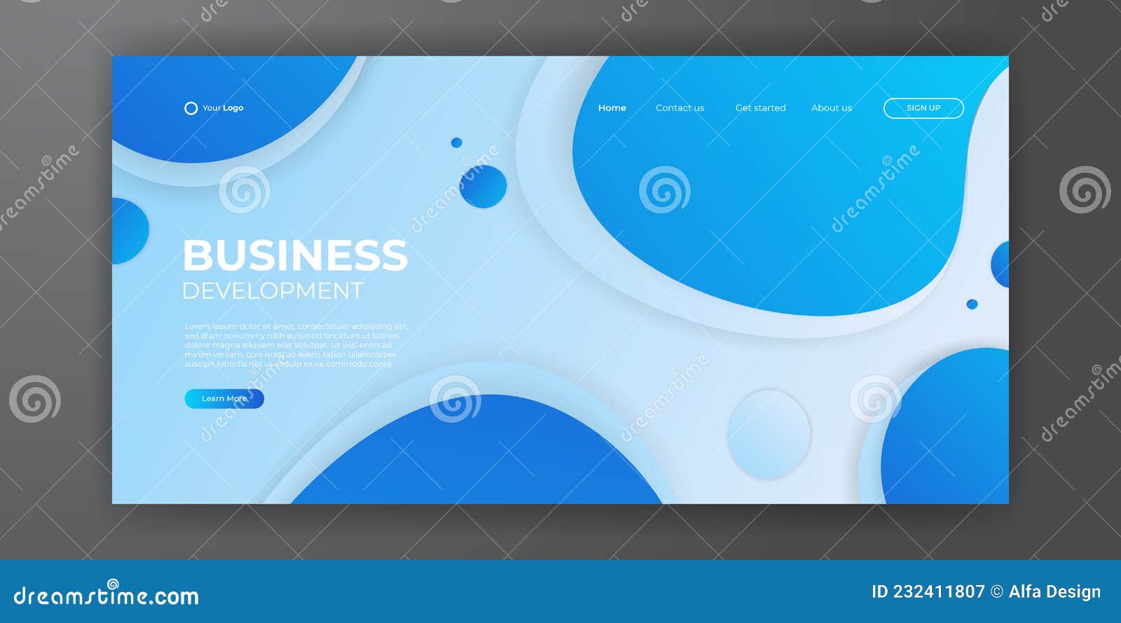 Modern Business Landing Page Abstract Background. Web Background ...