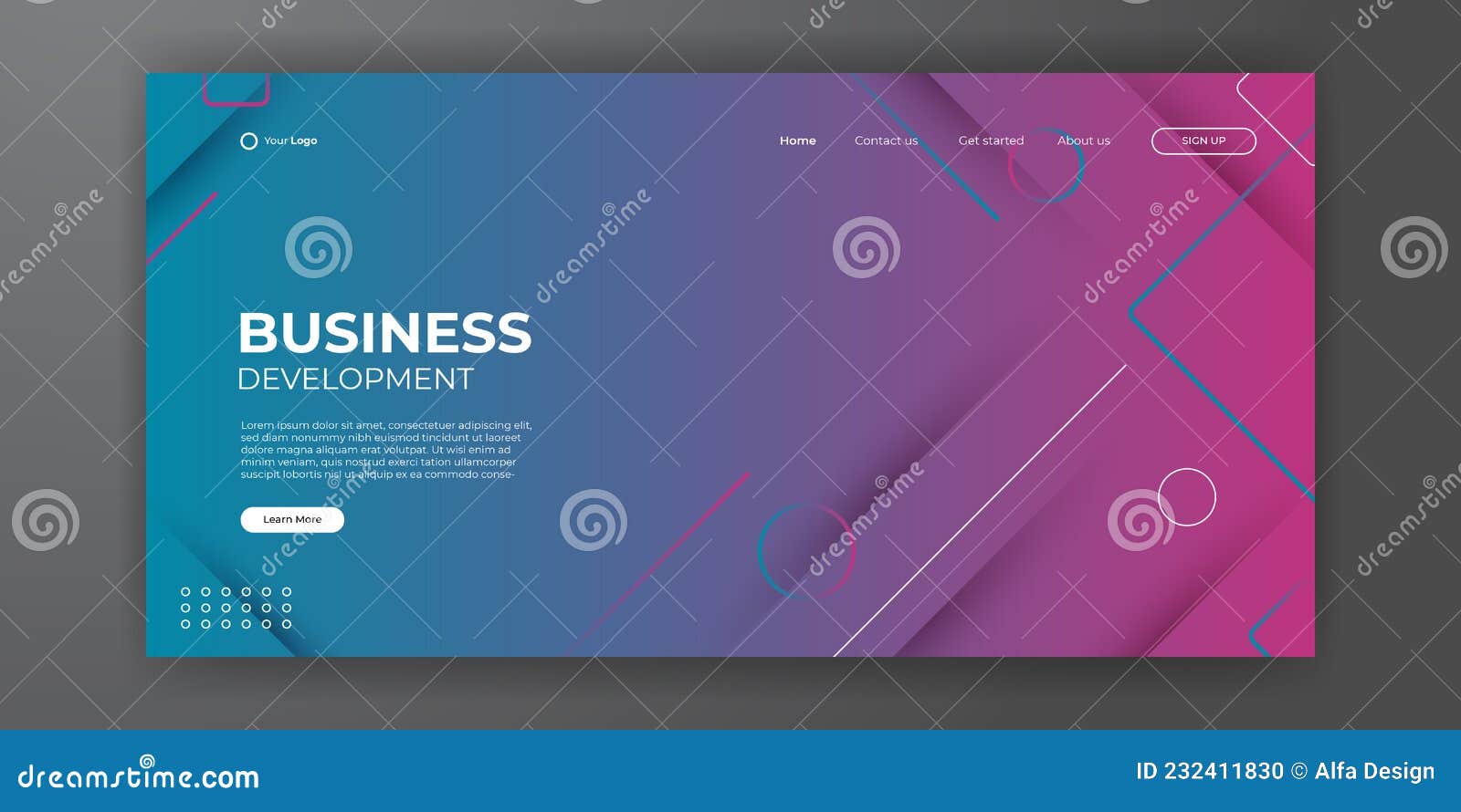 Modern Business Landing Page Abstract Background. Web Background ...