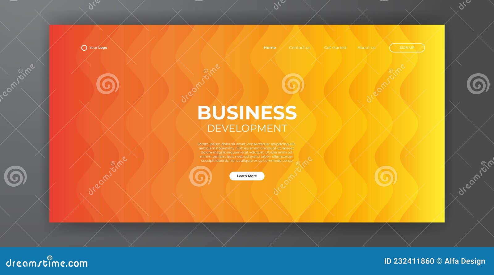 Modern Business Landing Page Abstract Background. Web Background ...