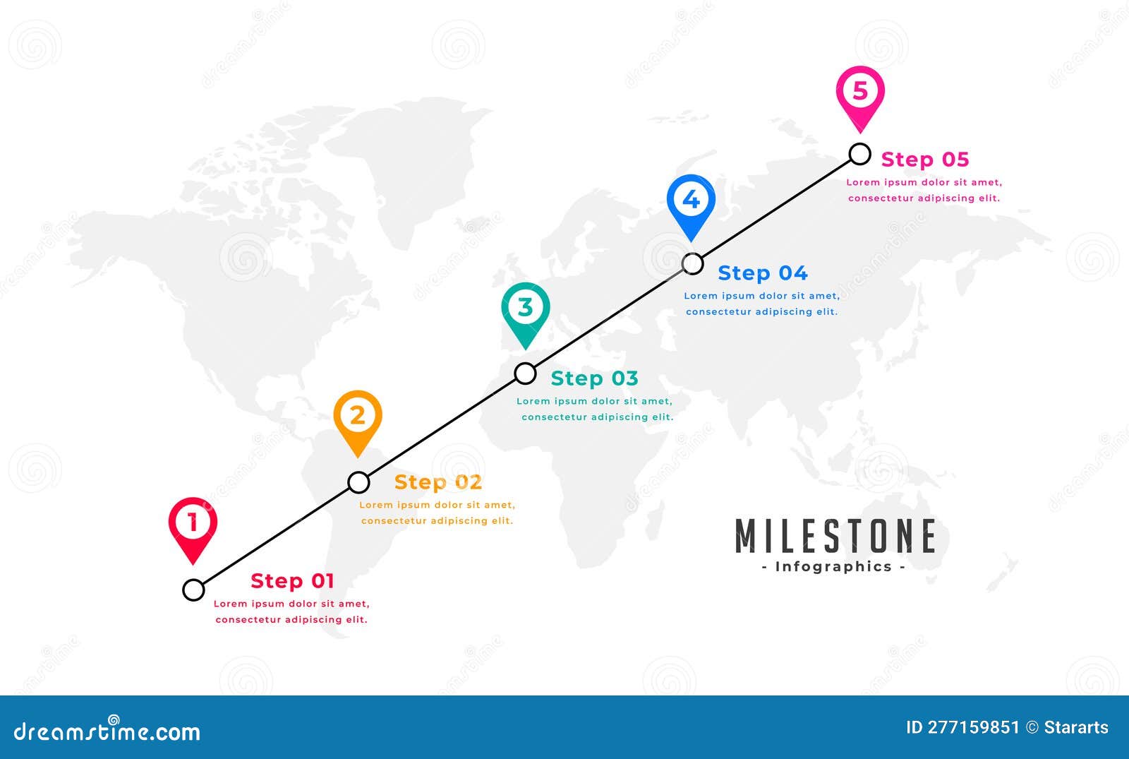 Modern Business Milestone Diagram Layout for Strategy Presentation ...