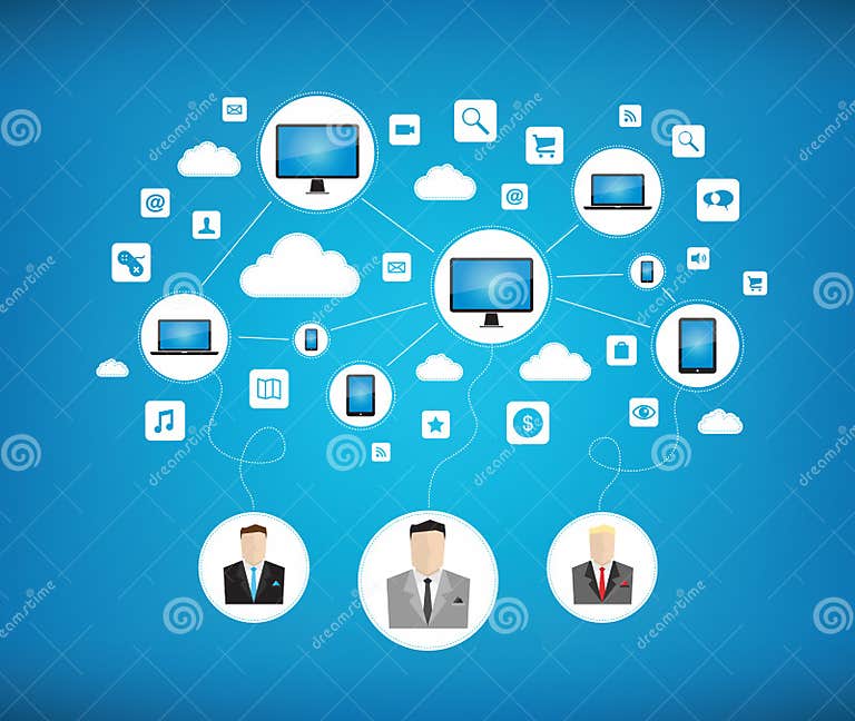 Modern Business Networking Concept Stock Vector - Illustration of ...