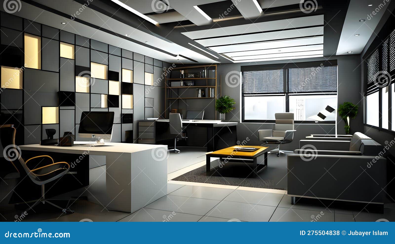 Modern Business Office Interior, Comfortable Co-working Space ...