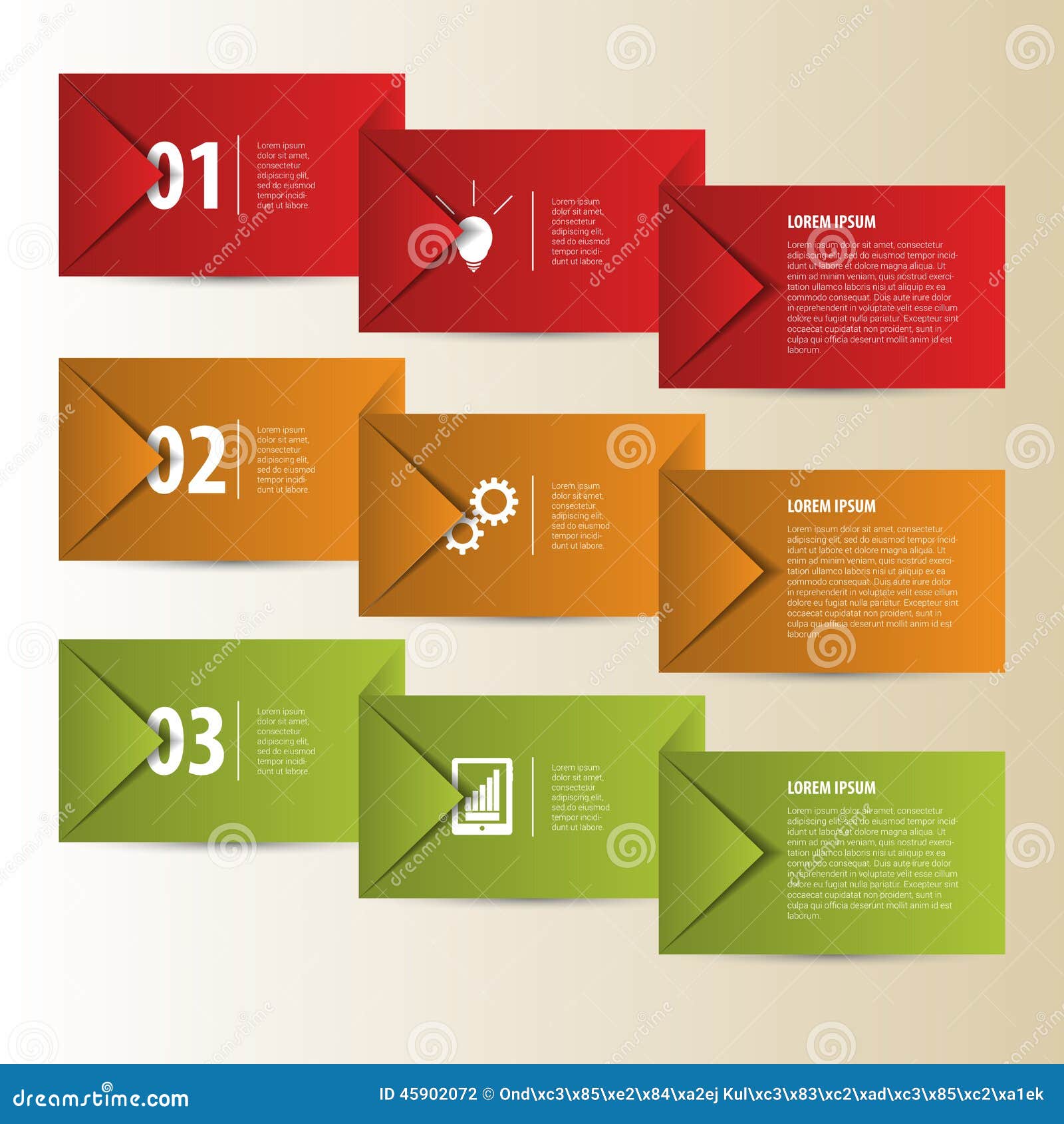 Modern Business Paper Cut Infographics Element. Vector Stock Vector ...