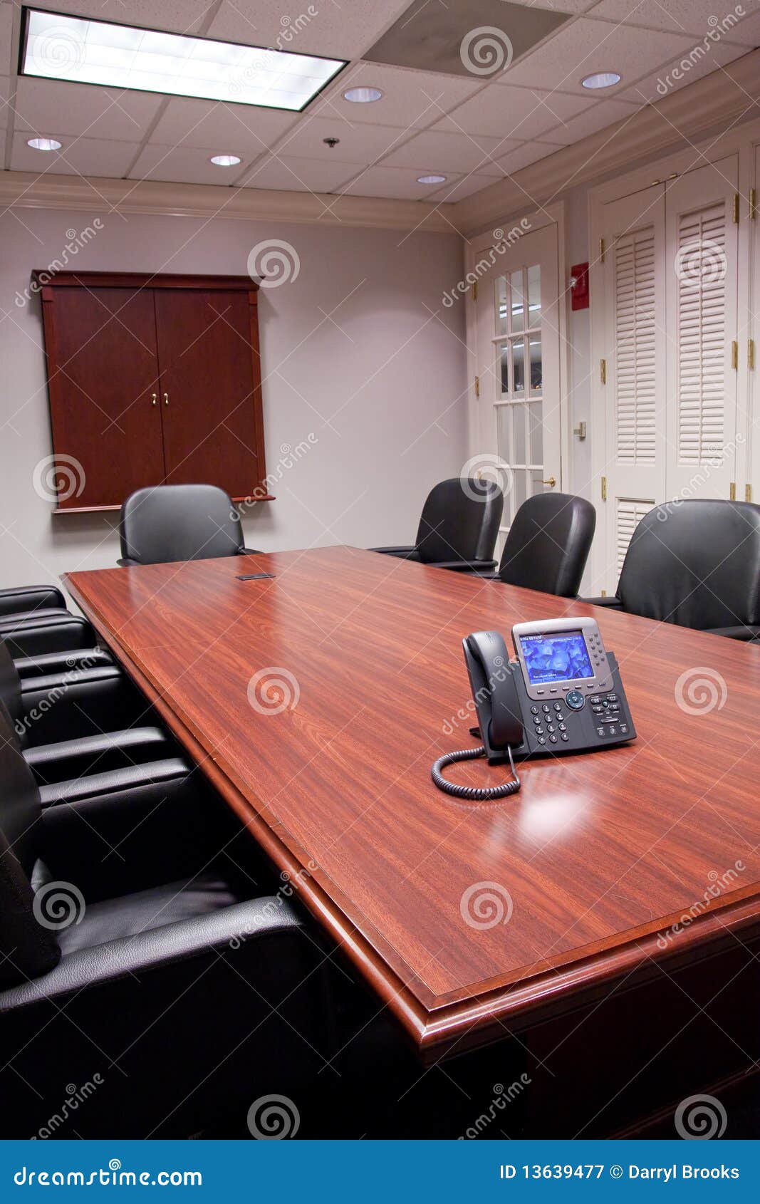 Modern Business Phone Conference Table Stock Image - Image of telephone ...
