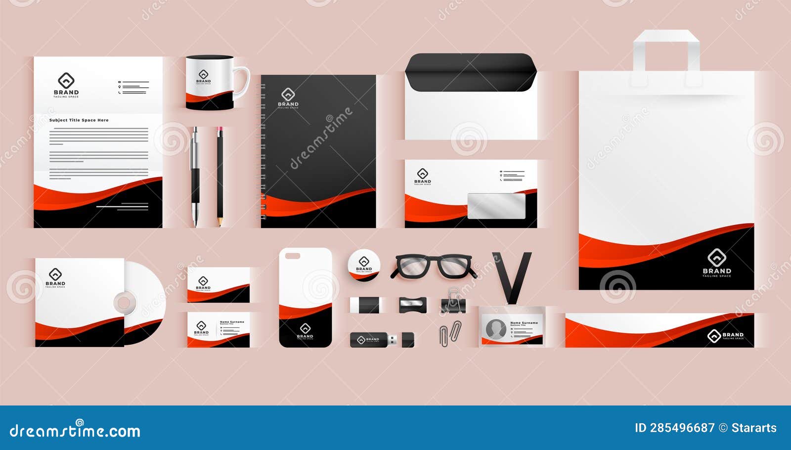Modern Business Stationery Set Template a Corporate Visual Identity ...