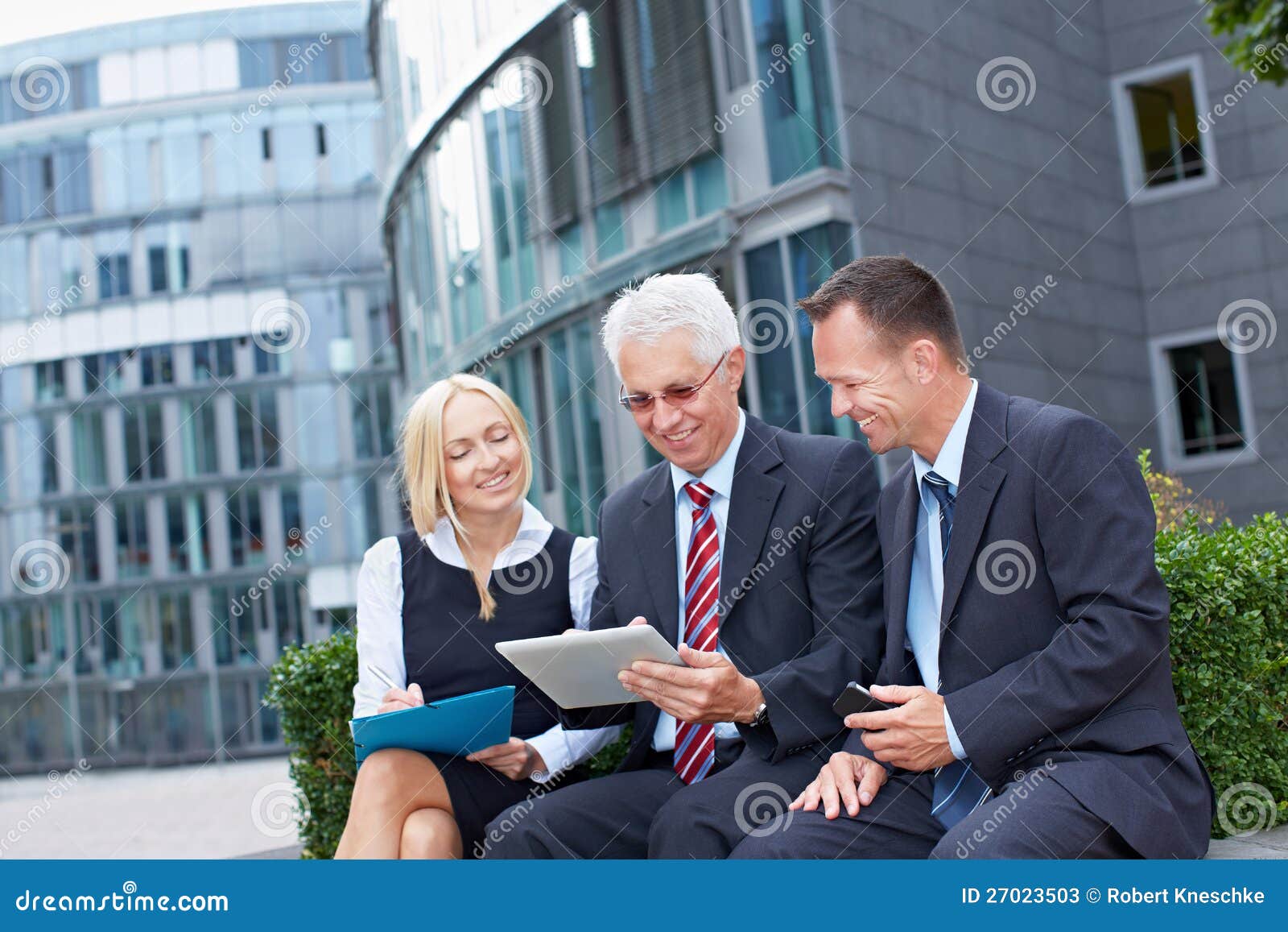 Modern Business Team Outside Stock Image - Image of person, happy: 27023503