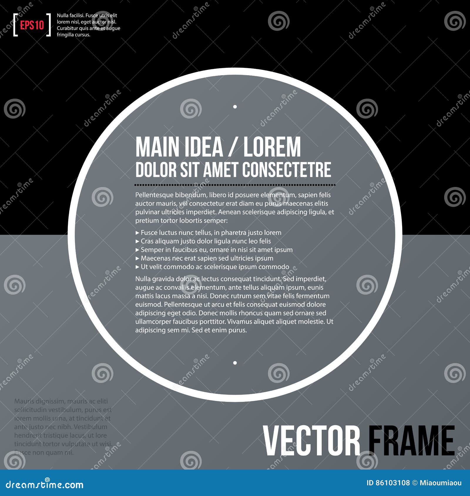 Modern Business Text Background with Simple White Circle Border Stock ...