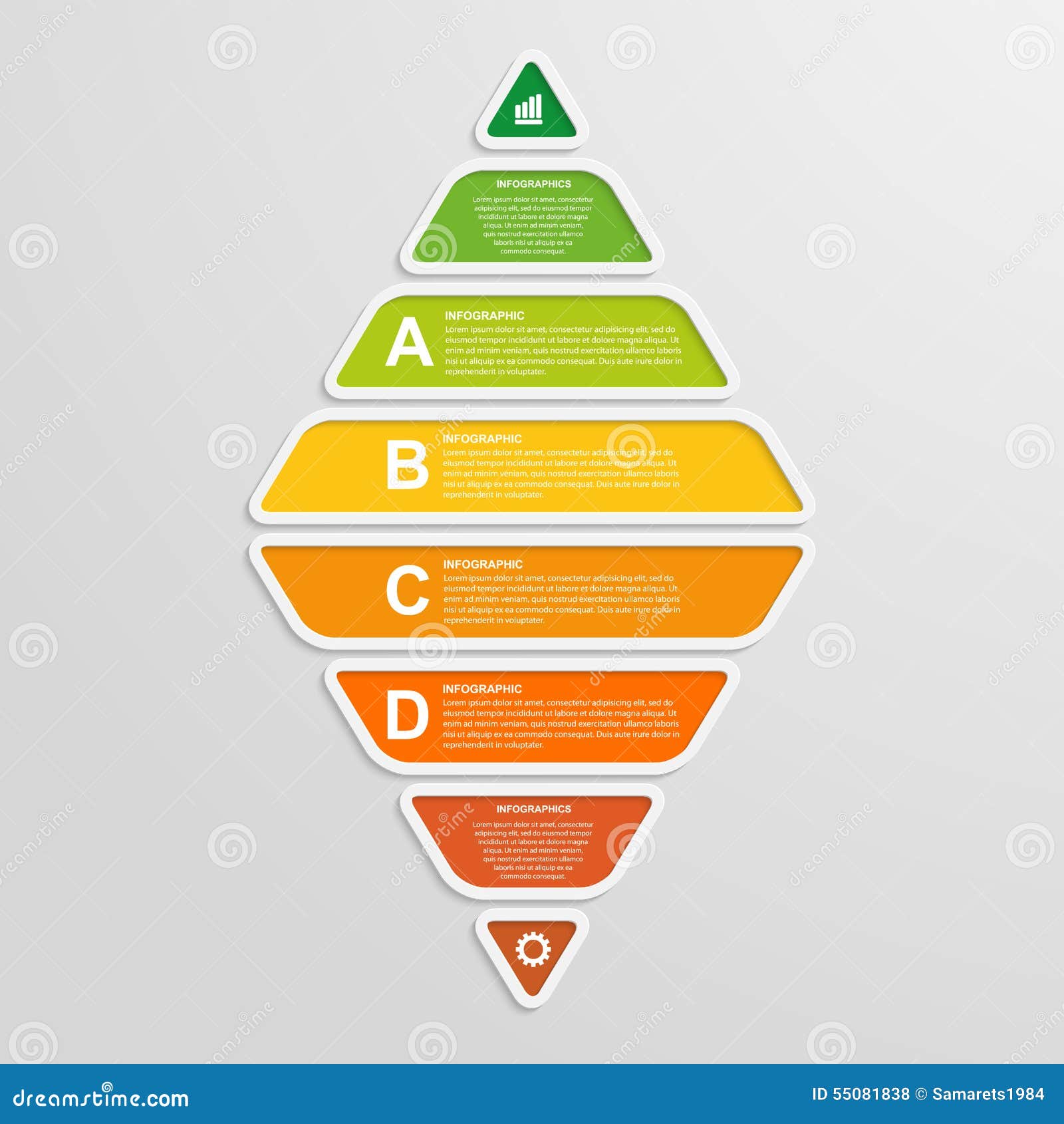 Modern Business Triangle Infographics. Stock Vector - Illustration of ...
