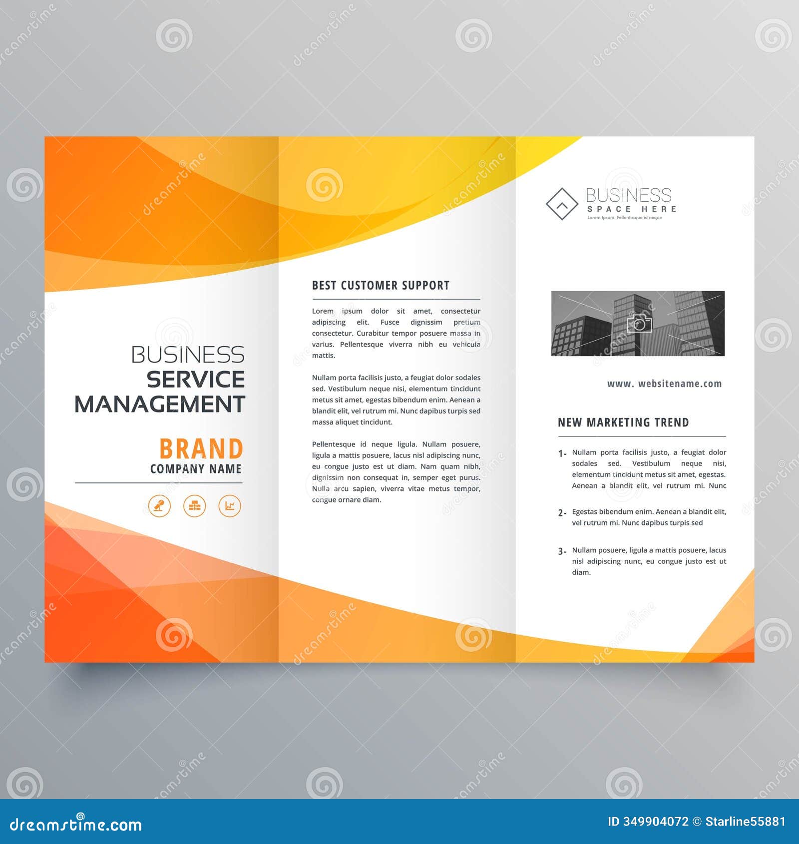Modern Business Trifold Brochure Design Template Design Illustration ...