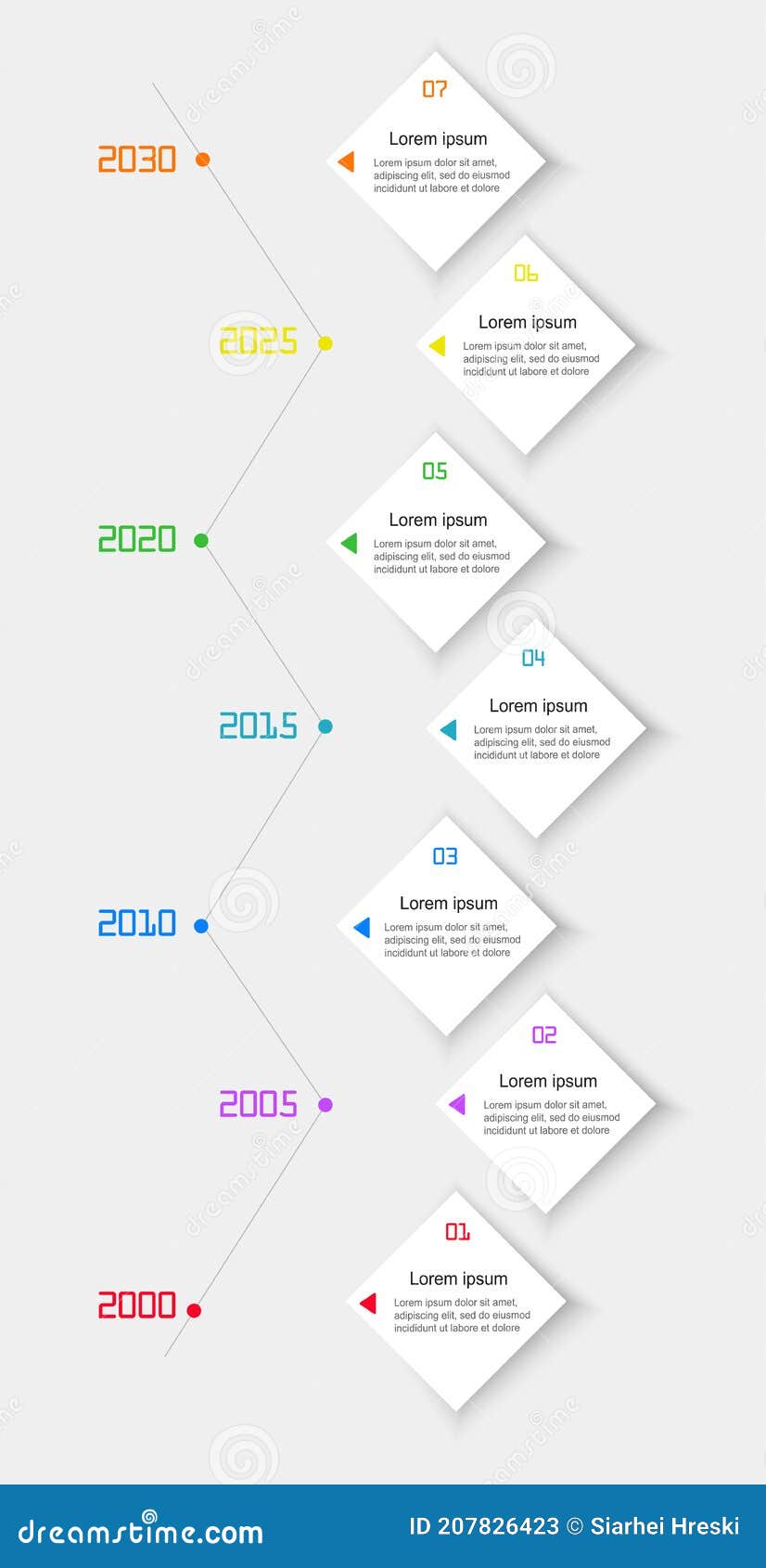 Modern Business Vertical Timeline Process Chart Infographics Template ...