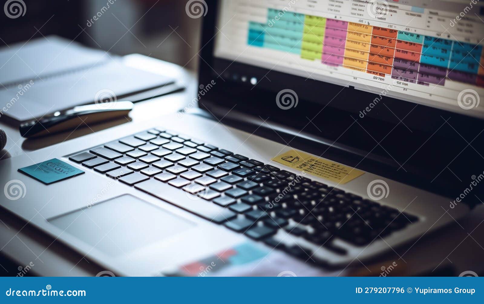 Modern Businessman Typing on Laptop, Analyzing Chart for Business ...